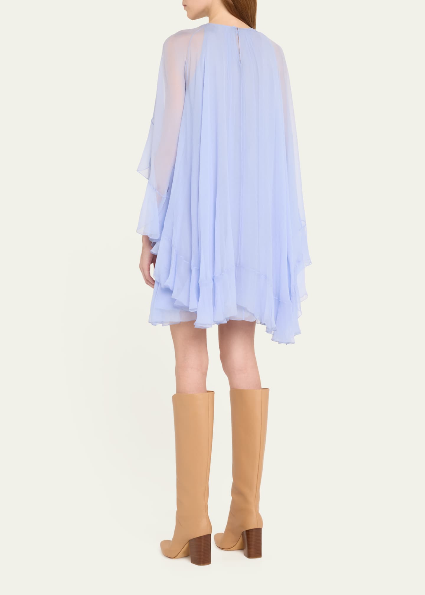 Chloe Ruffled Silk Mini Dress - Bergdorf Goodman