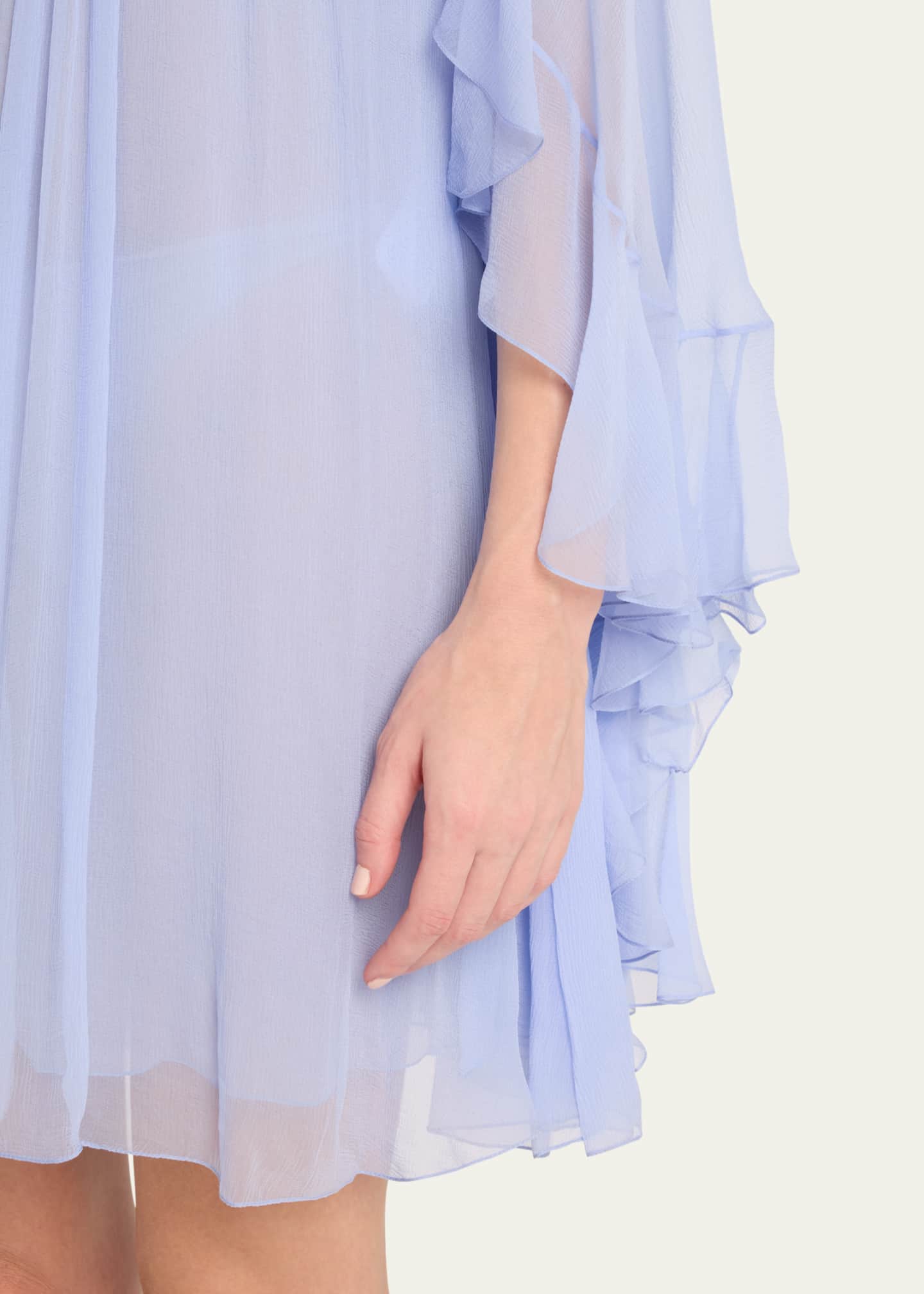 Chloe Ruffled Silk Mini Dress - Bergdorf Goodman