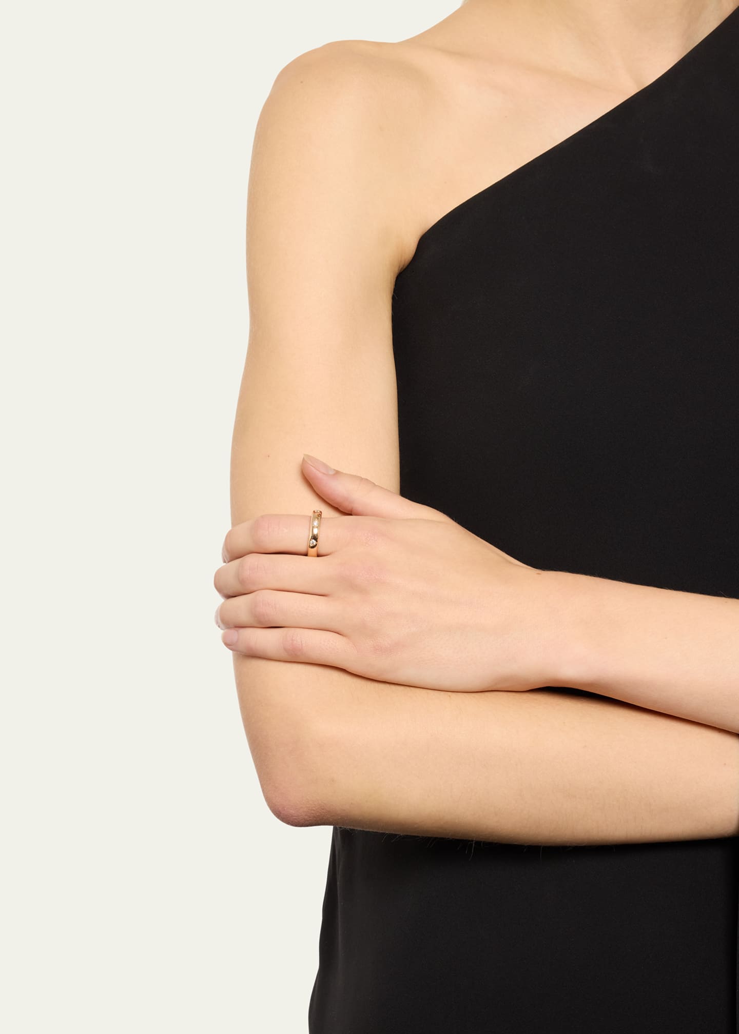 Pomellato Iconica 18K Rose Gold Extra Small Fancy Set Diamond Band Ring ...