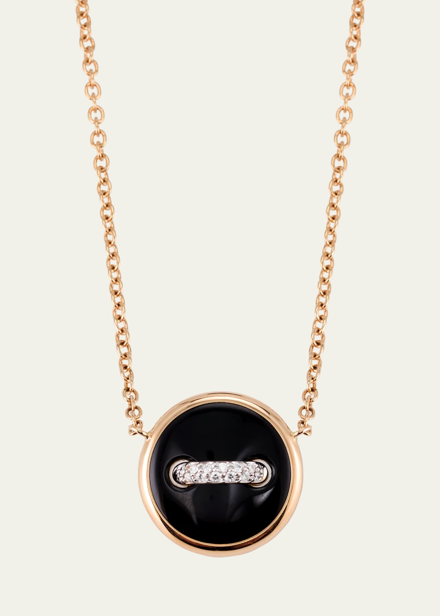 Pomellato Pom Pom Dot 18K Rose Gold Onyx and Mother of Pearl Pendant Necklace - Bergdorf Goodman
