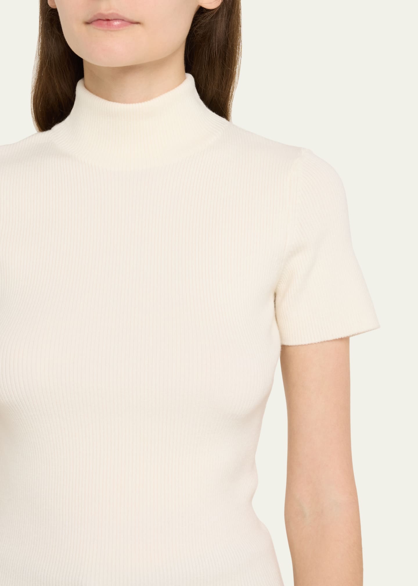 Iro Alec Ribbed Mock-Neck Top - Bergdorf Goodman