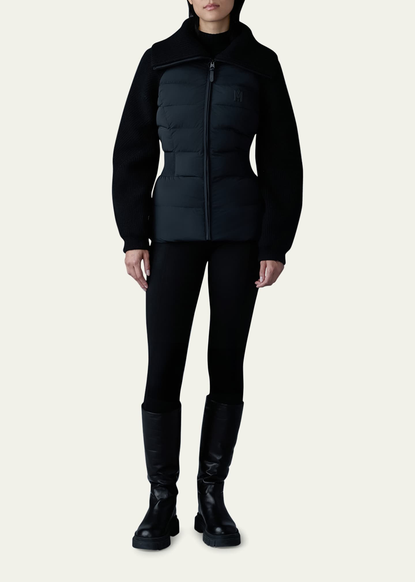 Mackage Foxy Light Down Mixed-Media Jacket - Bergdorf Goodman