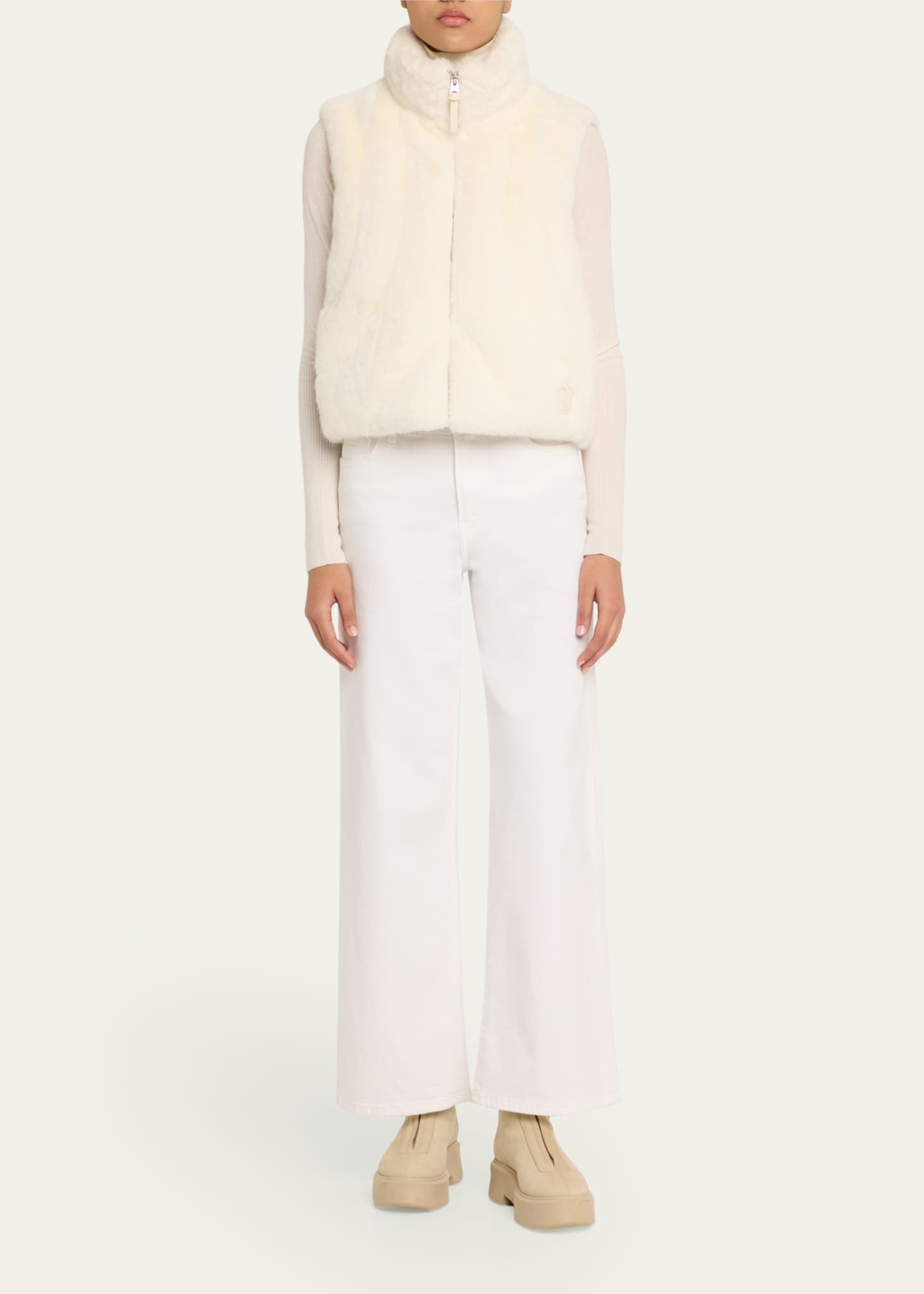 Mackage Ginny Brushed Faux Fur Quilted Vest - Bergdorf Goodman