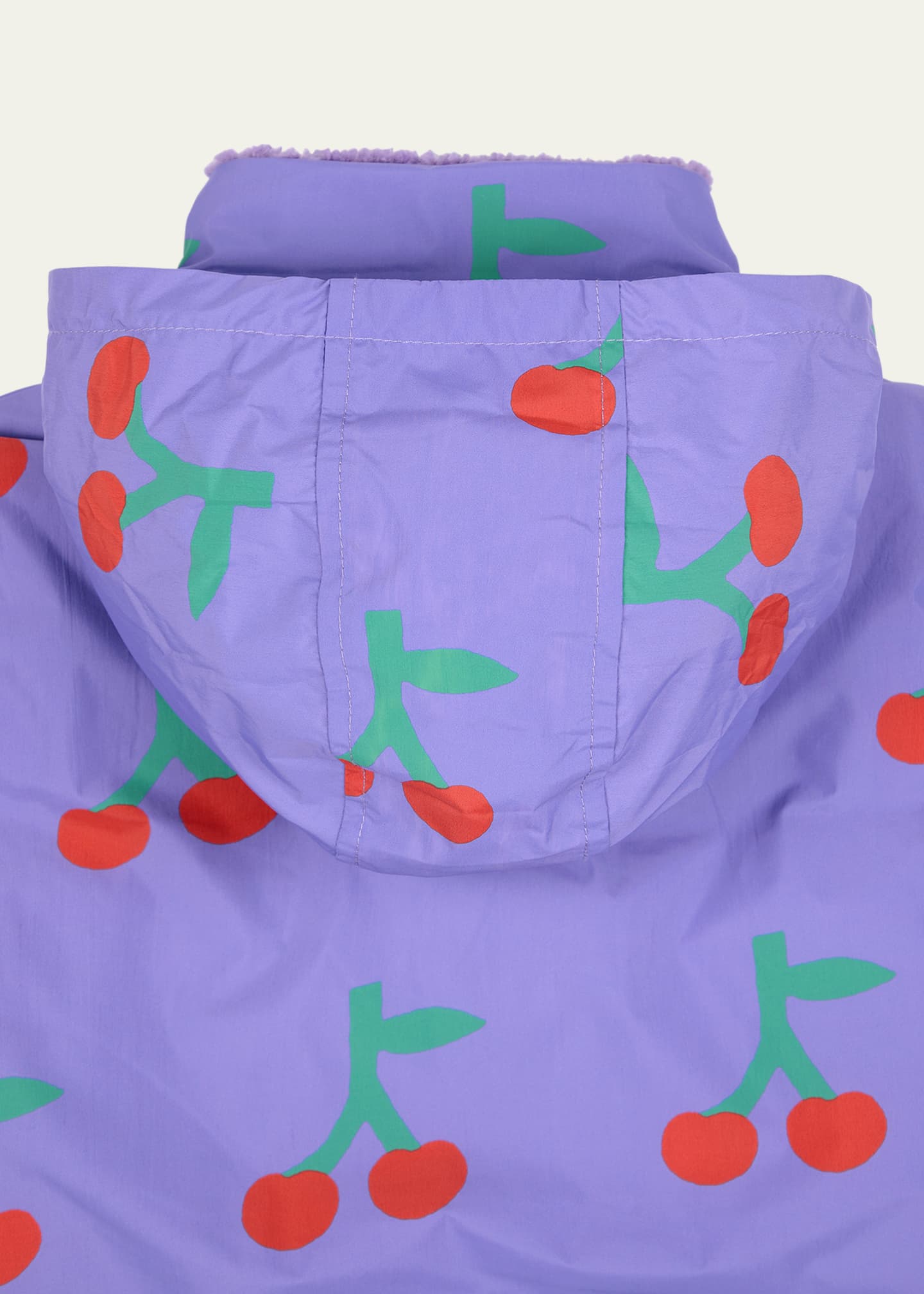 Bobo Choses Girl's Cherry-Print Puffer Coat, Size 2-13 - Bergdorf Goodman