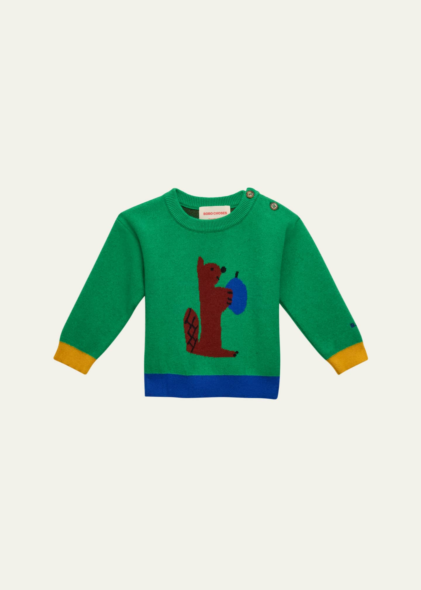 Bobo Choses Boy's Hungry Squirrel Sweater, Size 9M-24M - Bergdorf Goodman