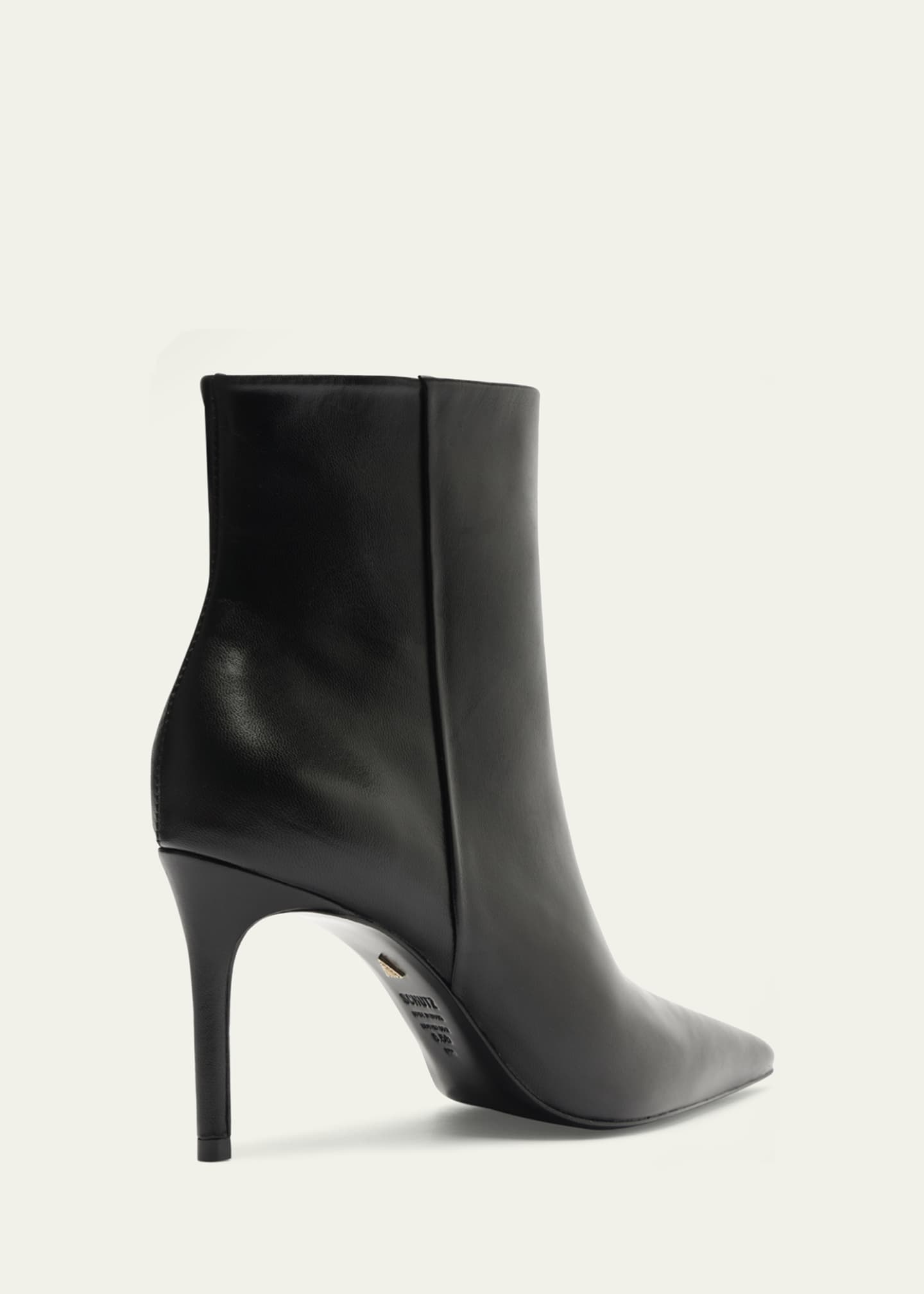 Schutz Mikki Leather Stiletto Zip Booties - Bergdorf Goodman