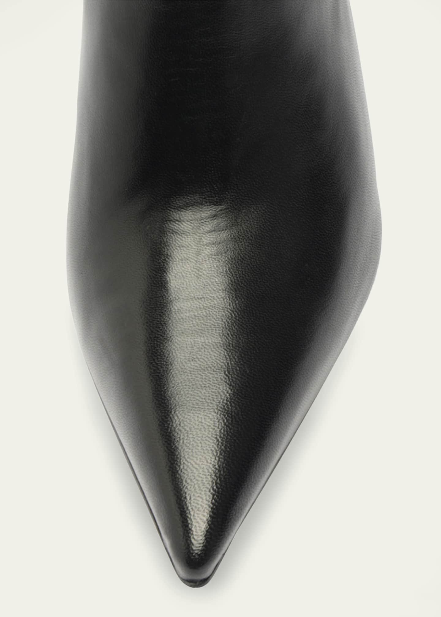 Schutz Mikki Leather Stiletto Zip Booties - Bergdorf Goodman