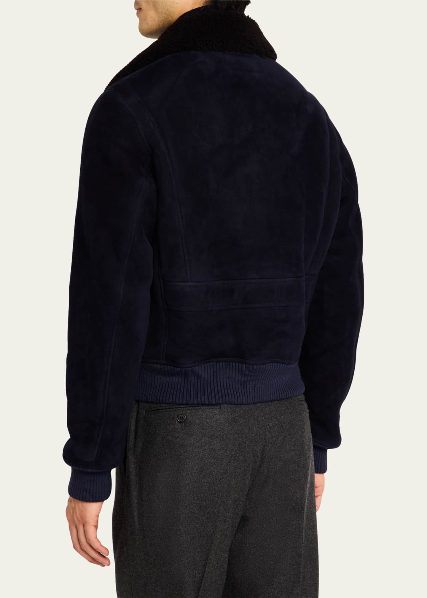 Ralph Lauren Purple Label Men's Shearling Bomber Jacket - Bergdorf Goodman