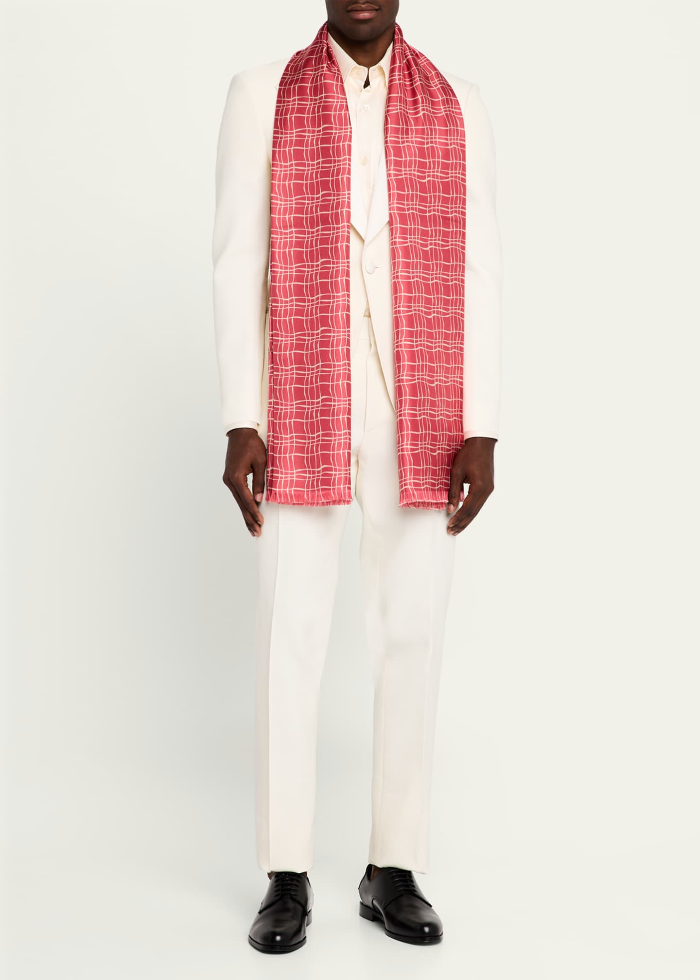 Charvet Men's Silk Square-Print Scarf - Bergdorf Goodman