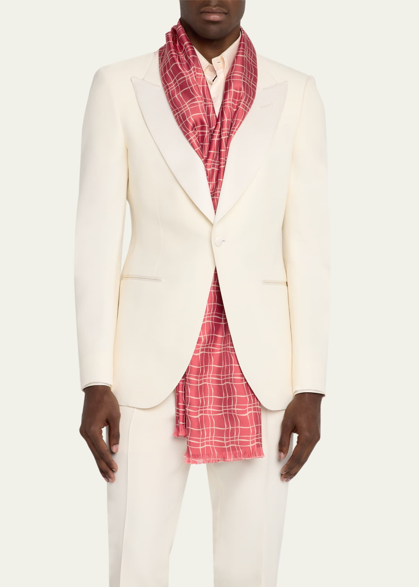 Charvet Men's Silk Square-Print Scarf - Bergdorf Goodman