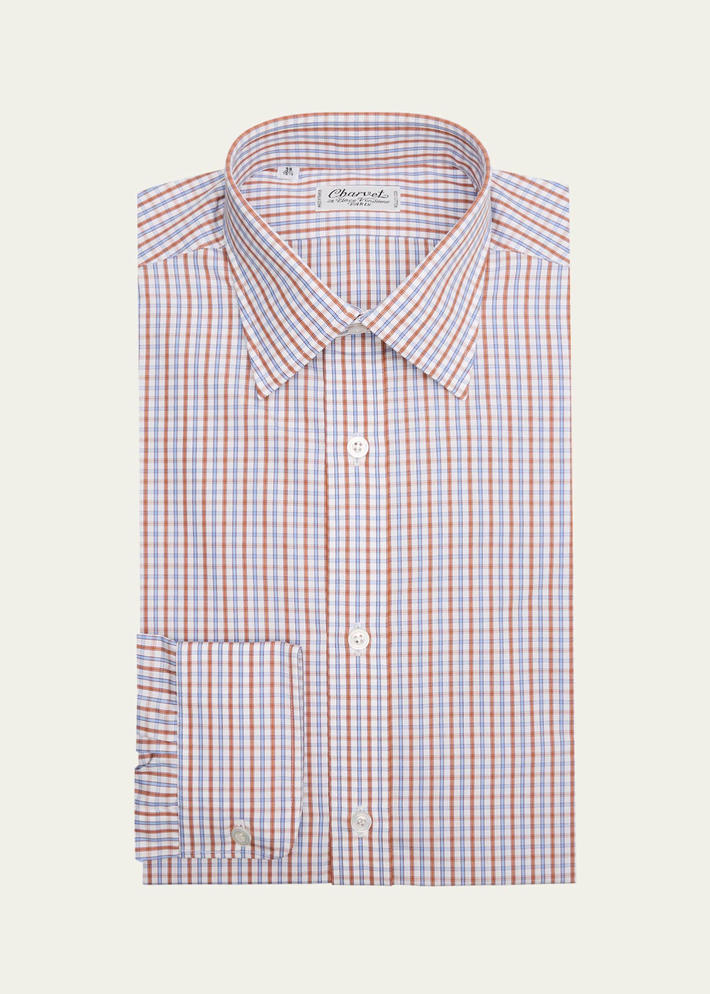 Charvet Men's Cotton Multi-Check Dress Shirt - Bergdorf Goodman