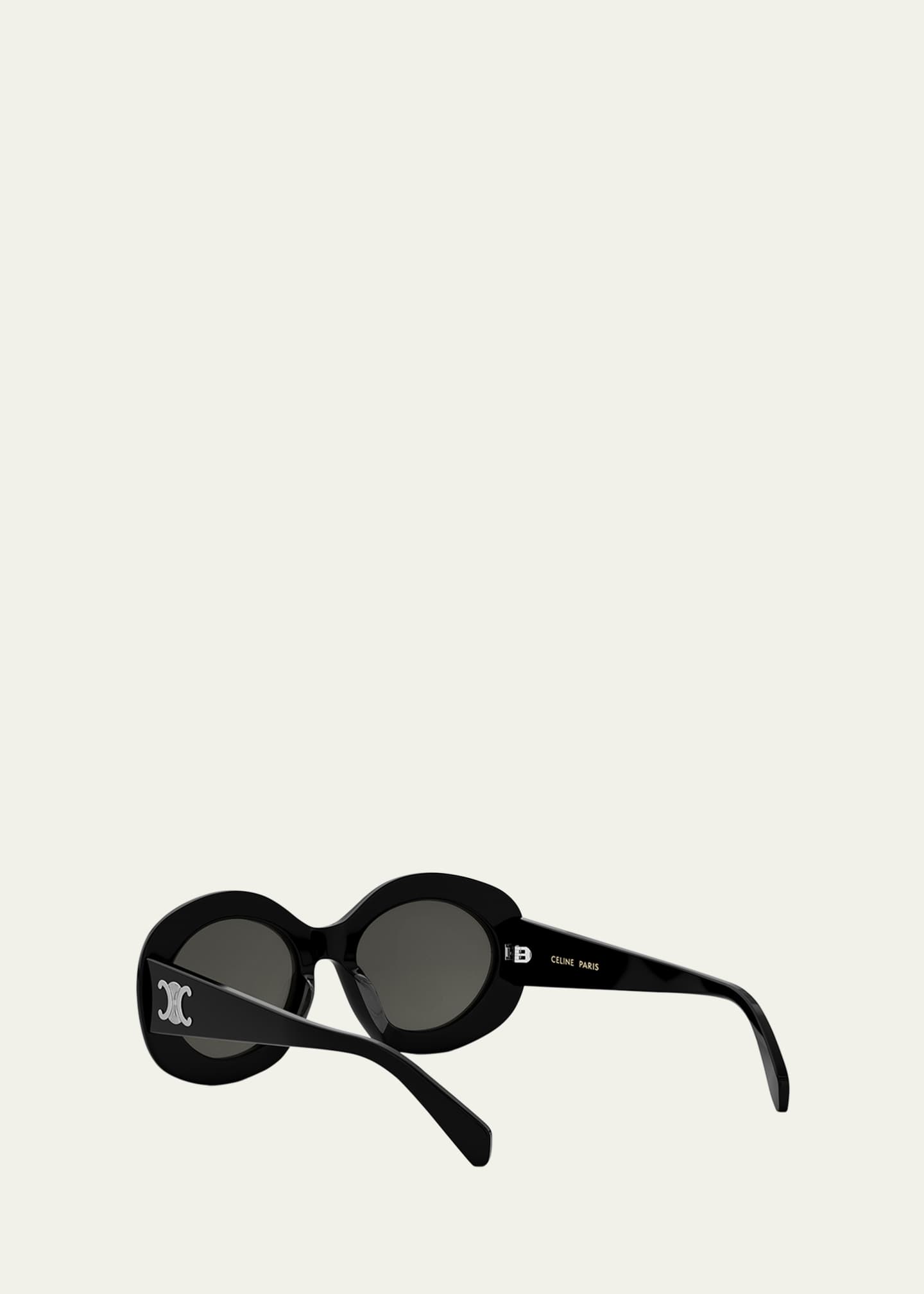 Celine Triomphe Round Acetate Sunglasses - Bergdorf Goodman
