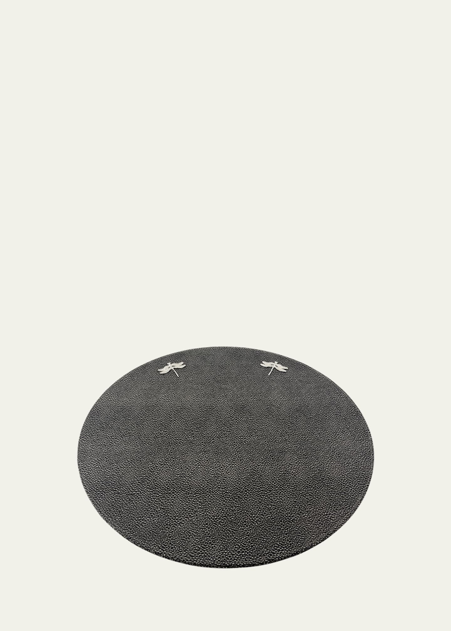 Nomi K Dragonfly Pebbled Vegan Leather Placemat, 15" Round - Bergdorf ...