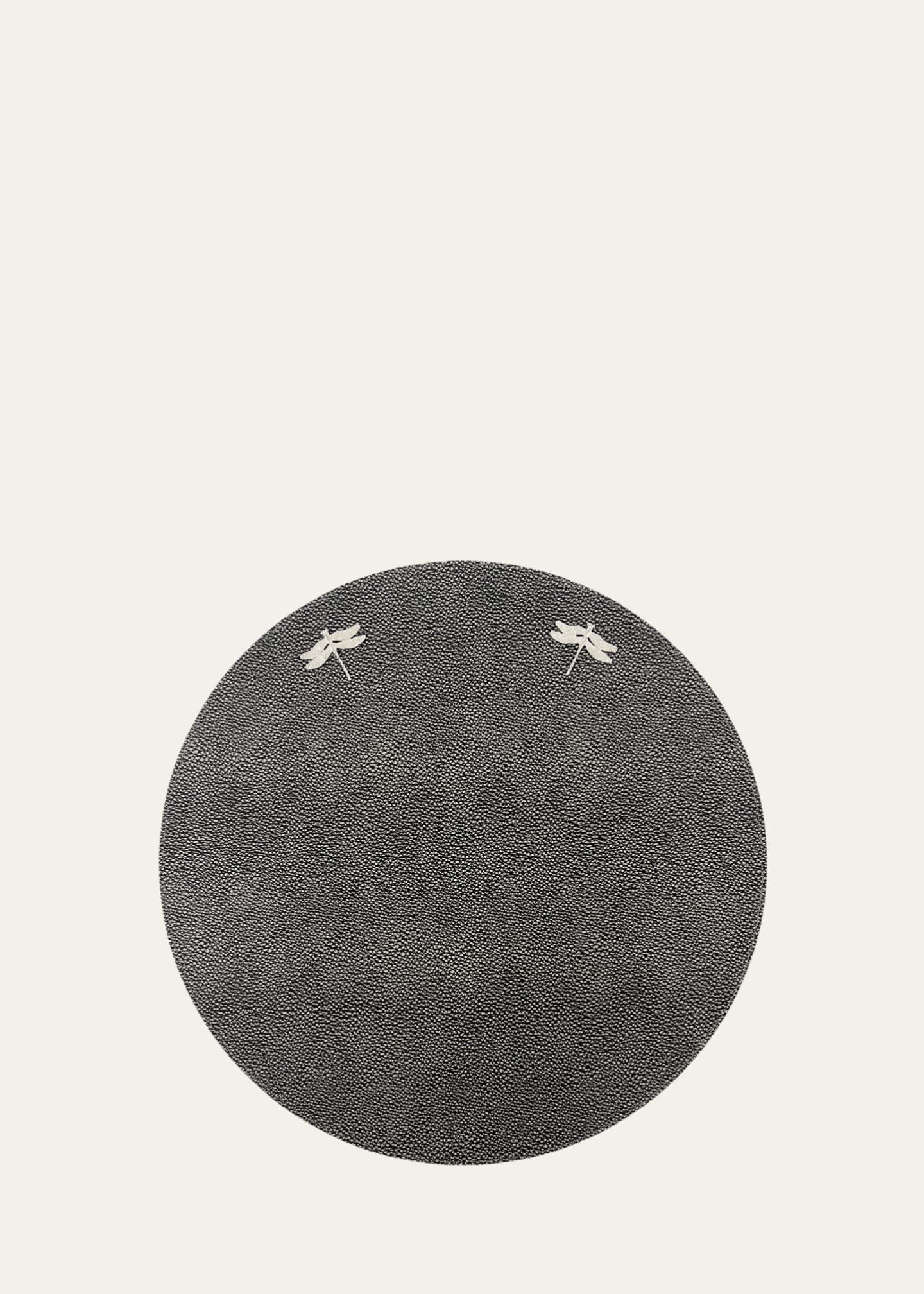 Nomi K Dragonfly Pebbled Vegan Leather Placemat, 15" Round - Bergdorf ...