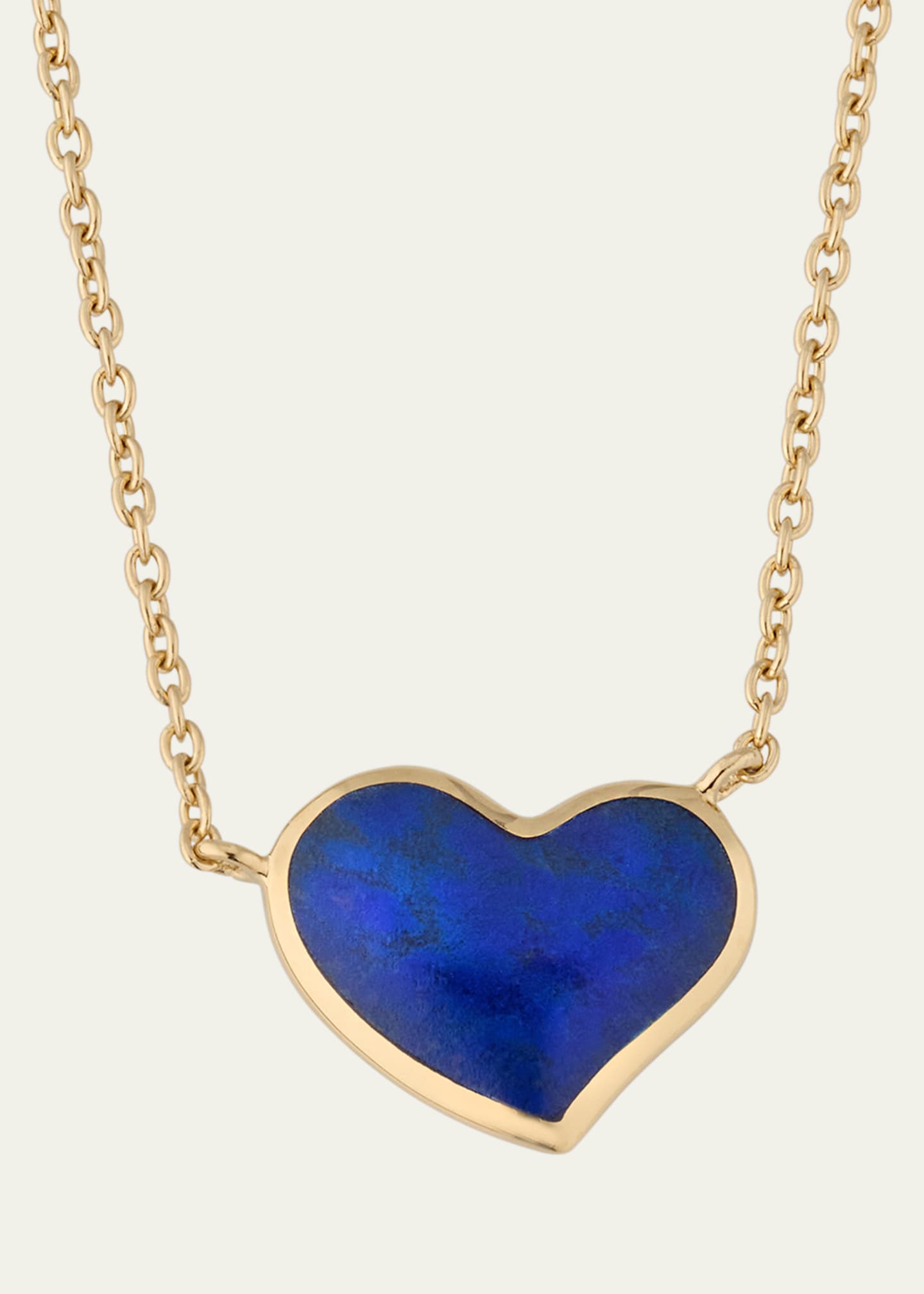 Jan Leslie Single Heart Gemstone Pendant Necklace, 18"L - Bergdorf Goodman