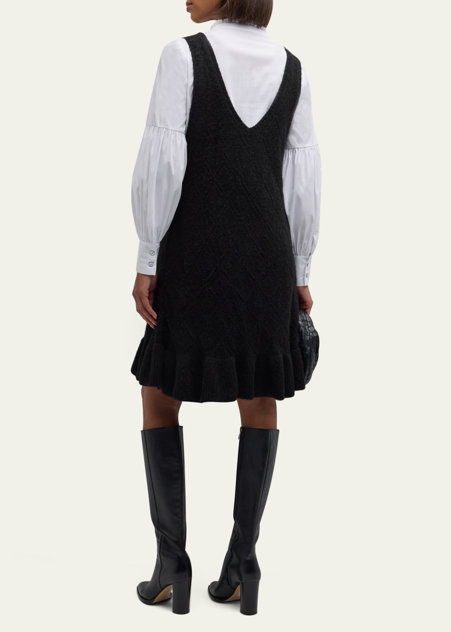 Cinq a Sept Greysen Pinafore Combo Knee-Length Dress - Bergdorf Goodman
