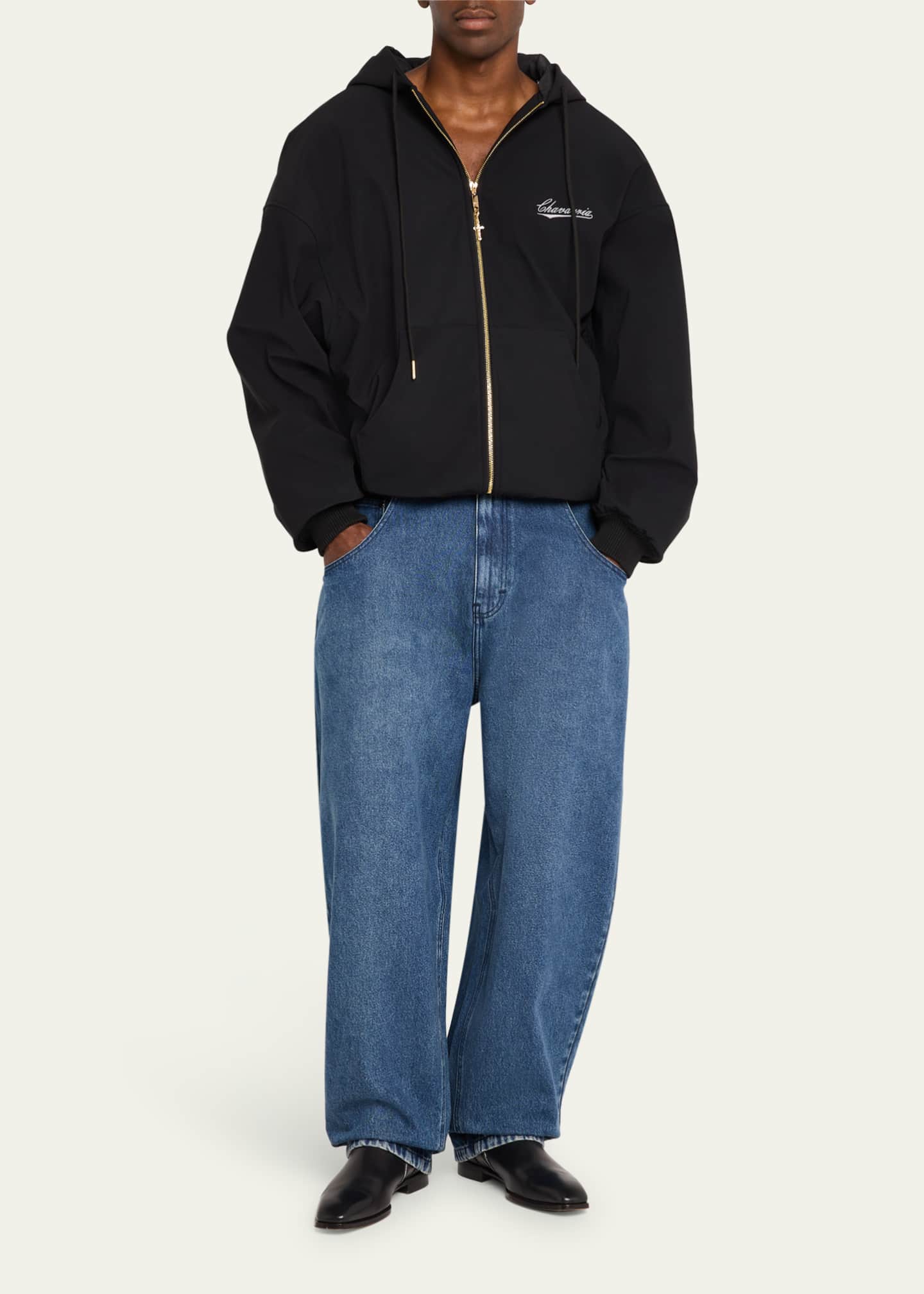 Willy Chavarria Men's Juggernaut Heavy Nylon Hooded Jacket - Bergdorf ...