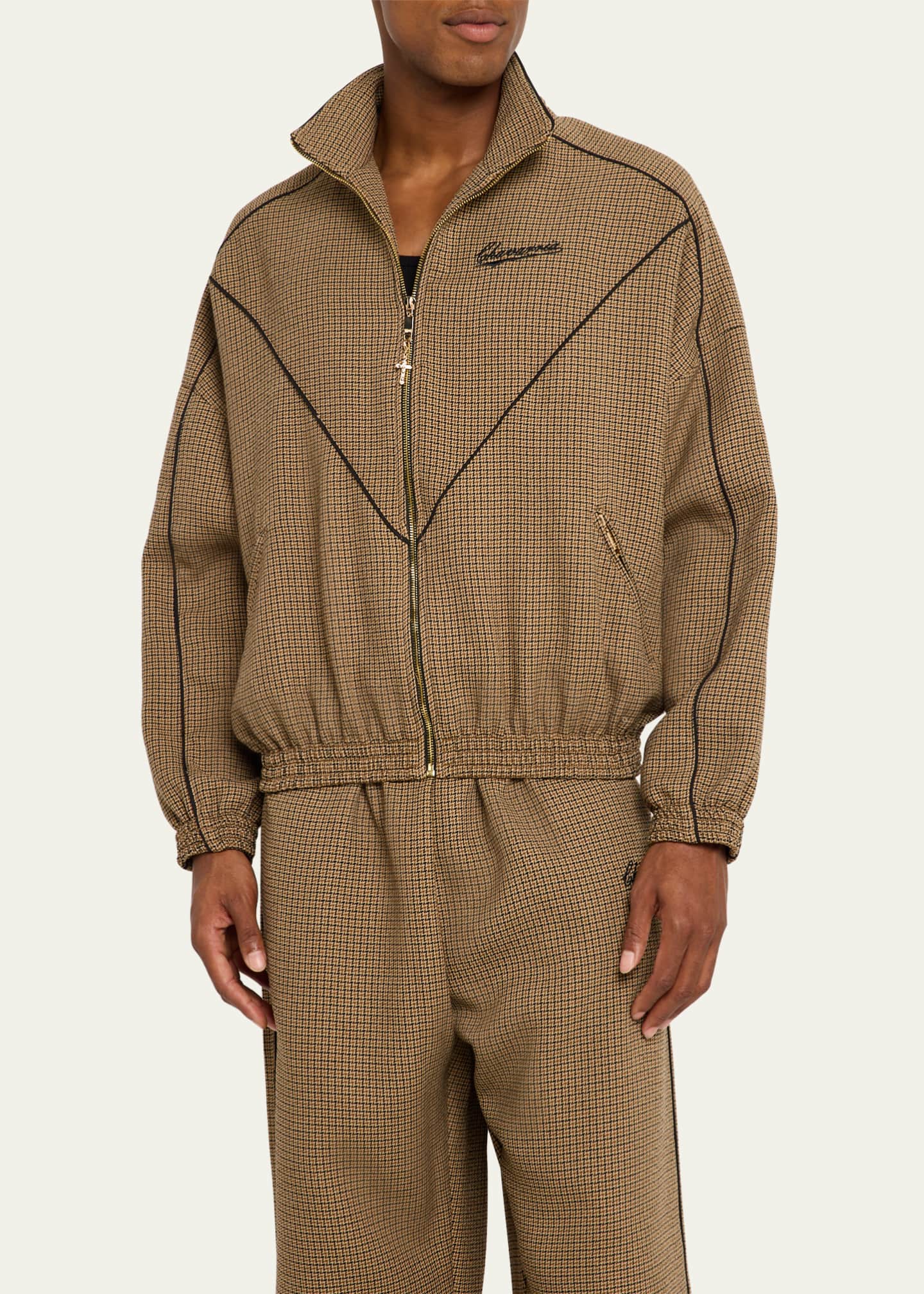 Willy Chavarria Men's Ruff Rider Tattersall Track Jacket - Bergdorf Goodman