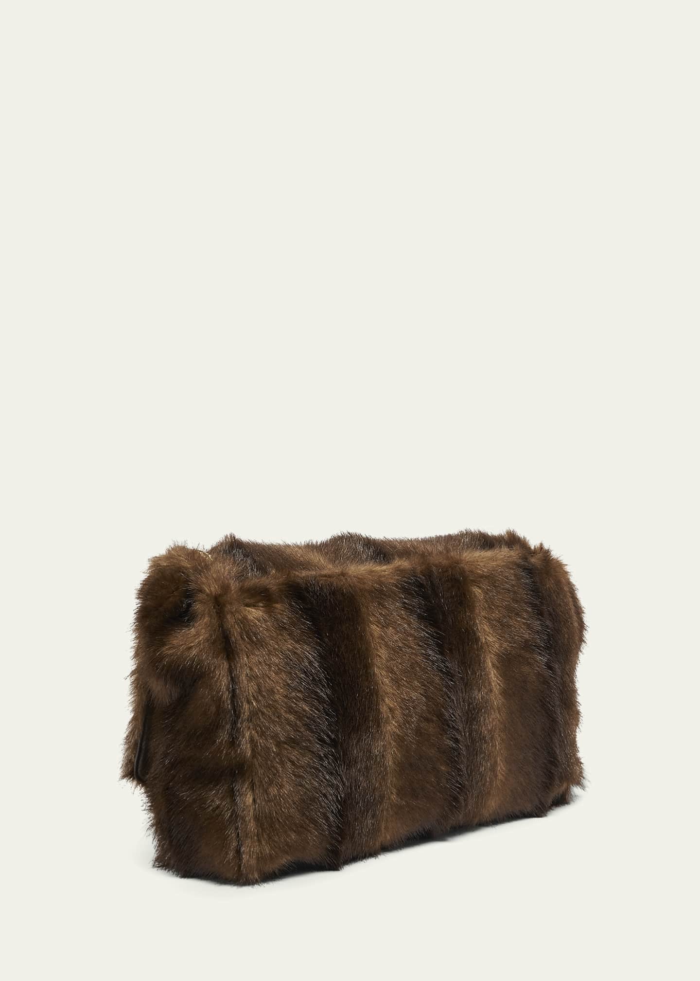 Saint Laurent Niki Large YSL Shoulder Bag in Faux Fur - Bergdorf Goodman