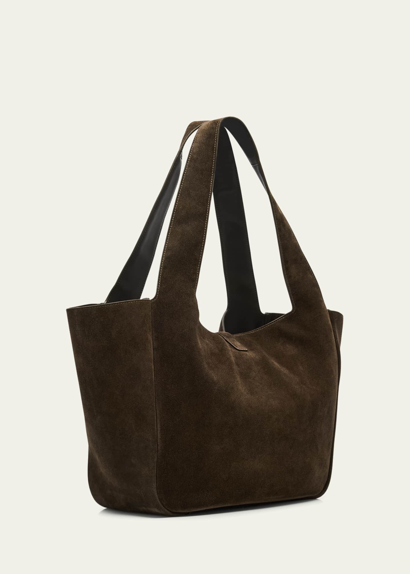 Saint Laurent Bea YSL Cabas Tote Bag in Suede - Bergdorf Goodman