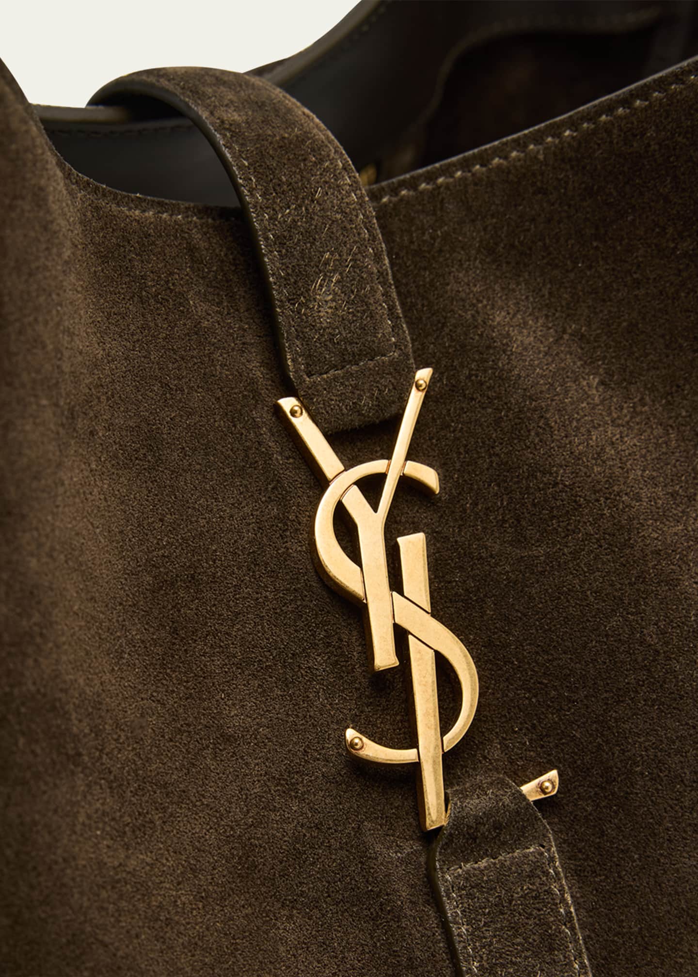 Saint Laurent Bea YSL Cabas Tote Bag in Suede - Bergdorf Goodman