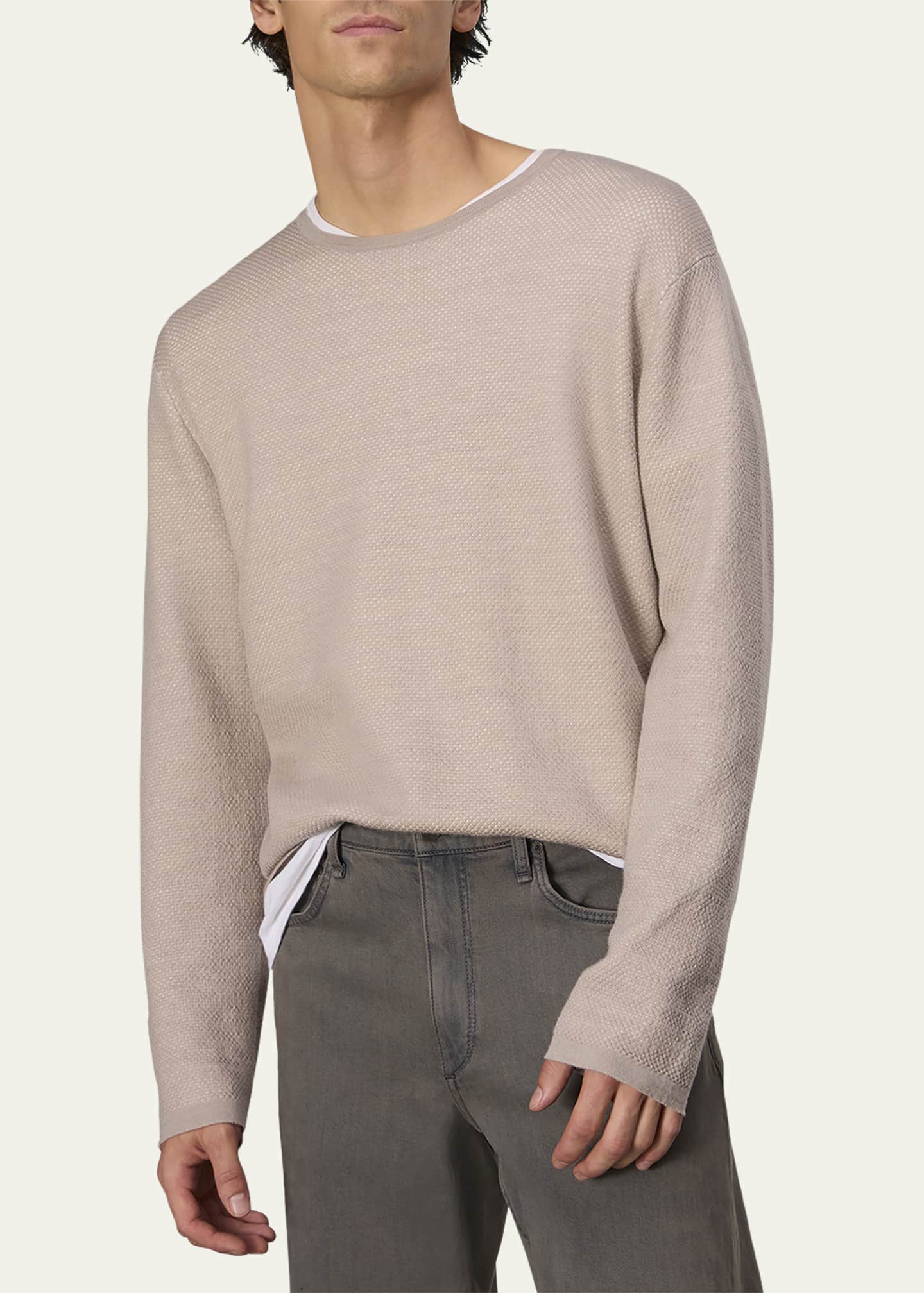 Rag & Bone Men's Bennet Textured Sweatshirt - Bergdorf Goodman