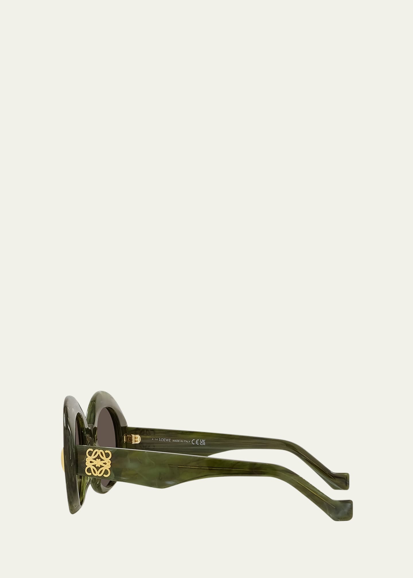 Loewe Oval Acetate Sunglasses W/ Anagram - Bergdorf Goodman