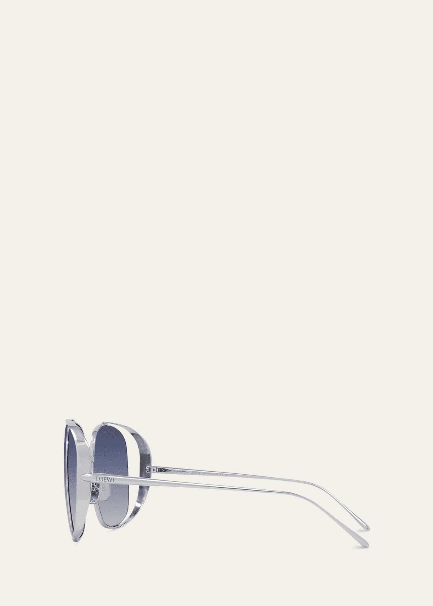 Loewe Metal Logo-Print Rectangle Sunglasses - Bergdorf Goodman