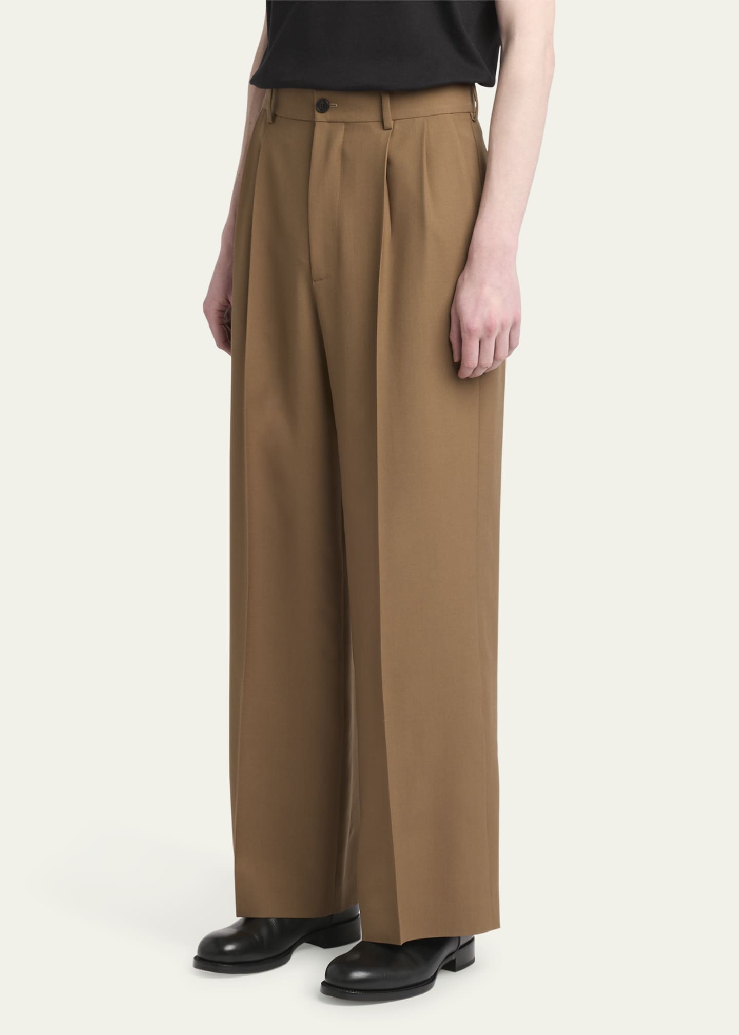 THE ROW Men's Holl Double-Pleated Pants - Bergdorf Goodman