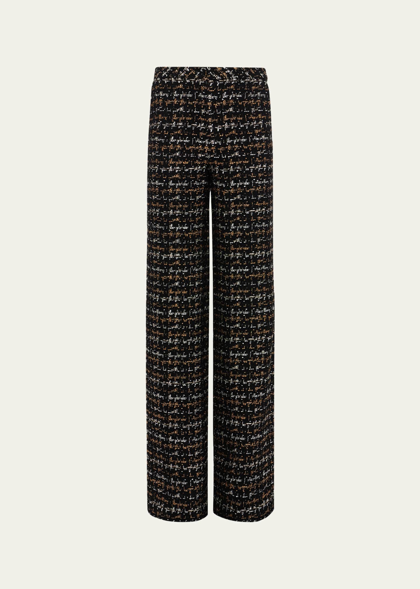 L'Agence Livvy Tweed Straight-Leg Trousers - Bergdorf Goodman