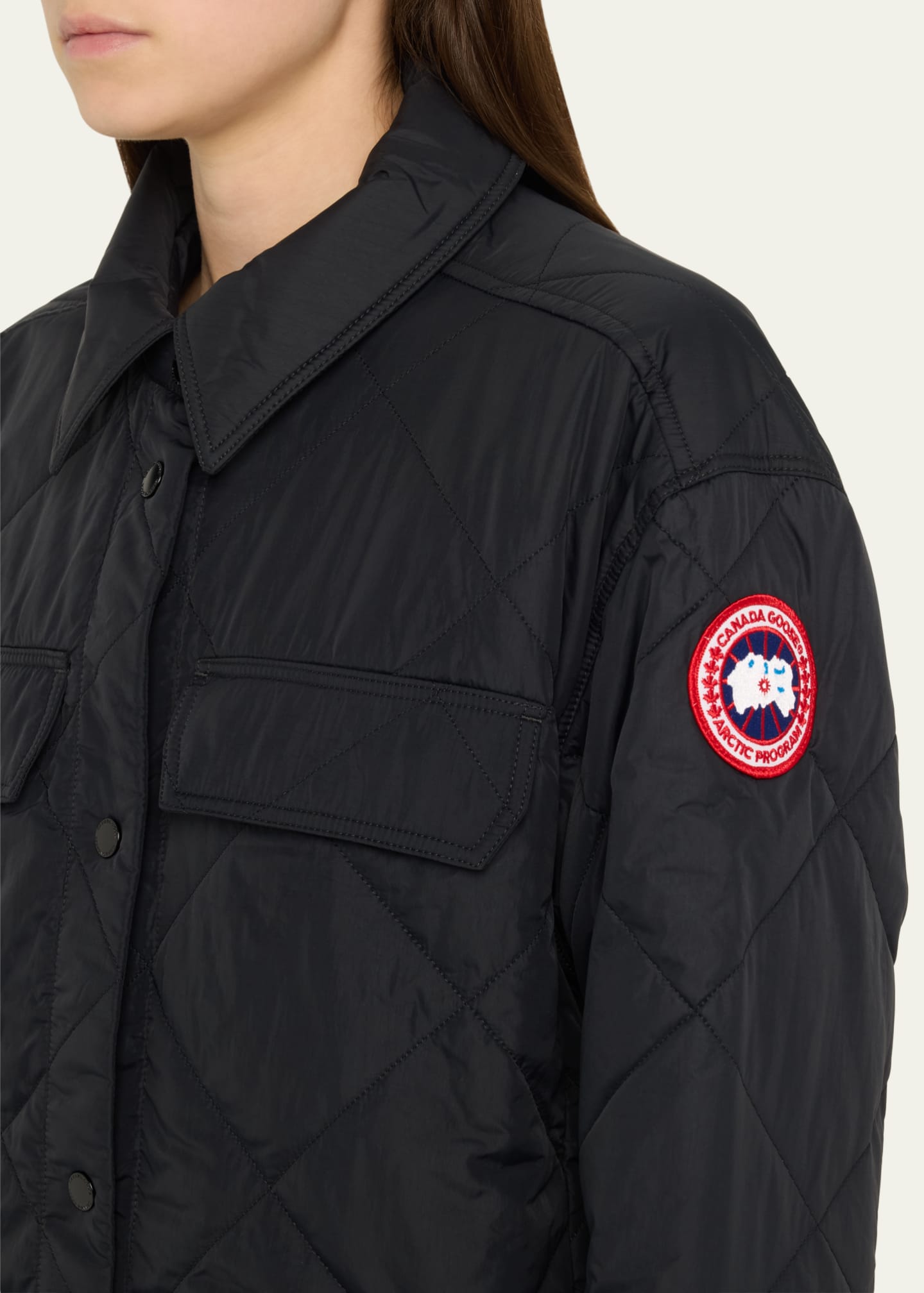 Canada Goose Albany Lightweight Water-Repellent Quilted Shirt Jacket ...