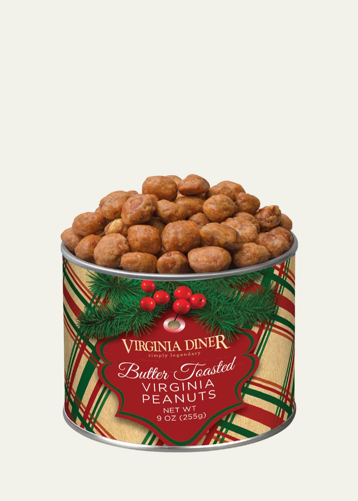 Virginia Diner 9 oz. Holiday Plaid Butter Toasted Peanuts - Bergdorf ...