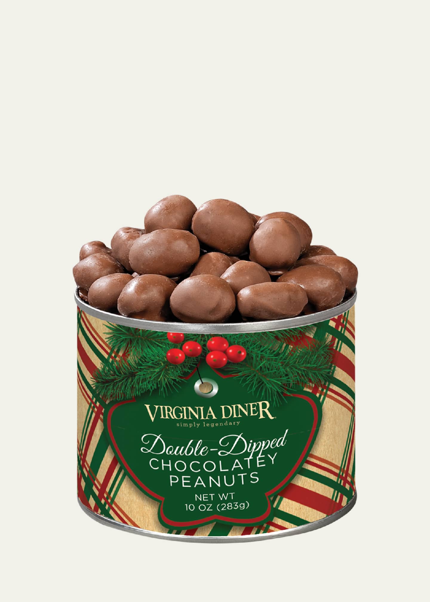 Virginia Diner 10 oz. Holiday Plaid Double Dipped Chocolate Peanuts ...