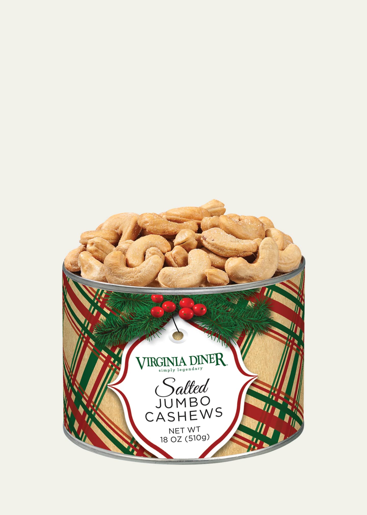 Virginia Diner Christmas Plaid Salted Jumbo Cashews, 18 oz. - Bergdorf ...