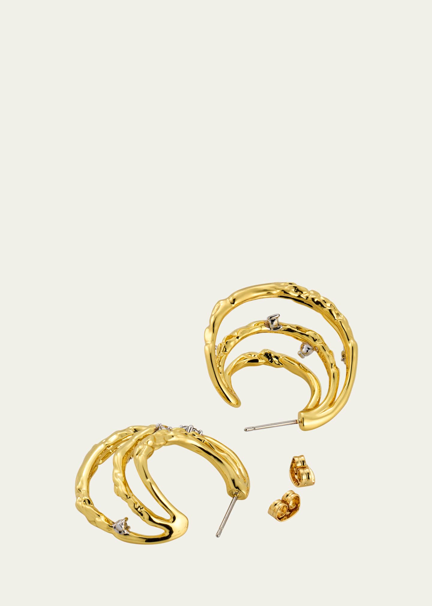 Alexis Bittar Brut Gold Crystal Thorn Orbit Hoop Earrings - Bergdorf ...
