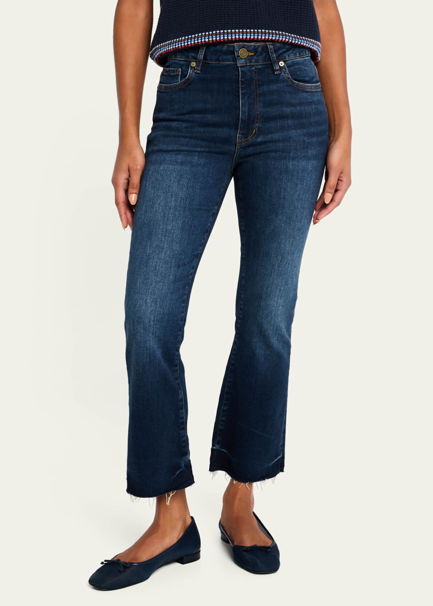FRAME Le Crop Mini Boot Raw After Jeans - Bergdorf Goodman