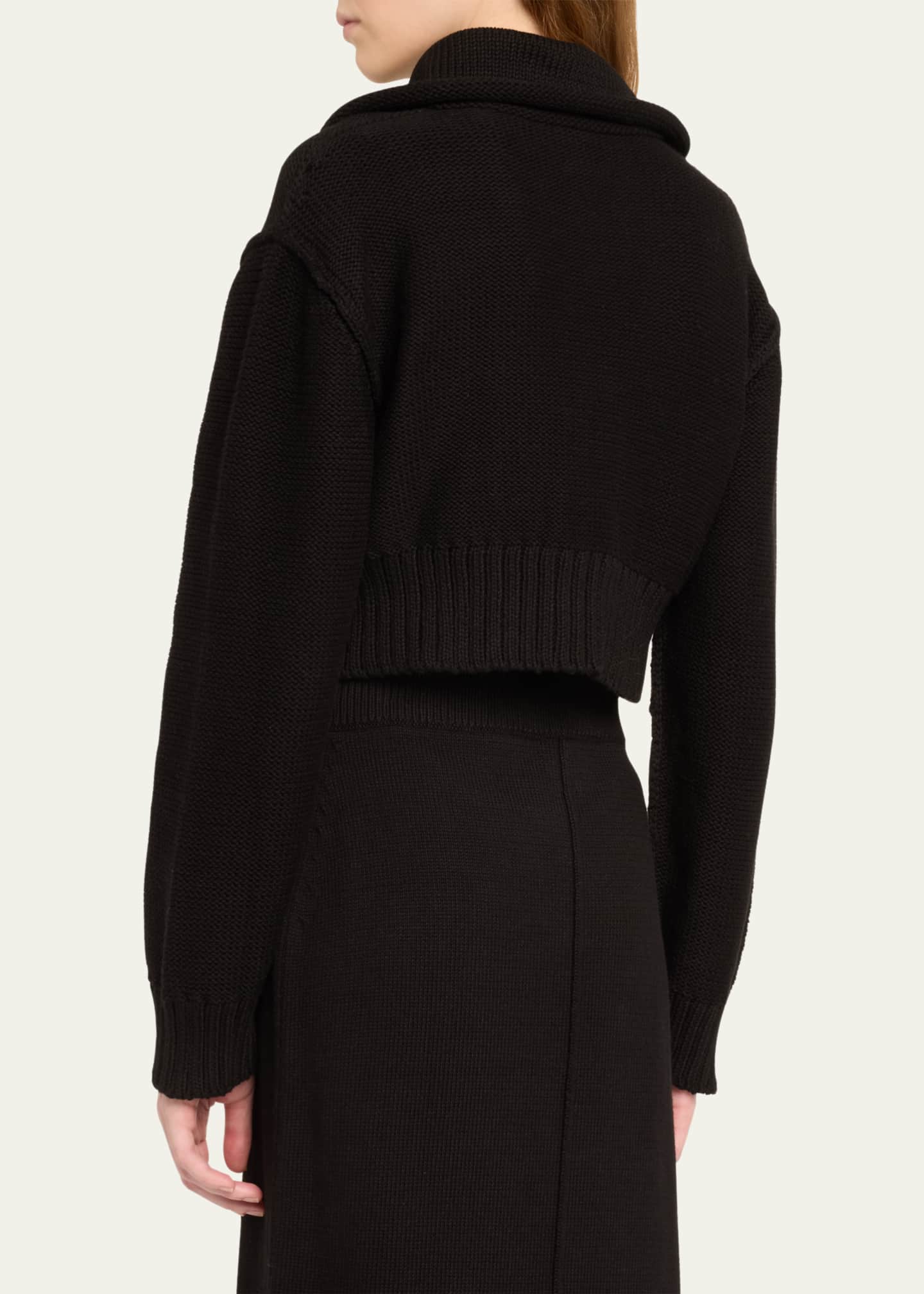 NSF Clothing Dame Funnel-Neck Cropped Cardigan - Bergdorf Goodman