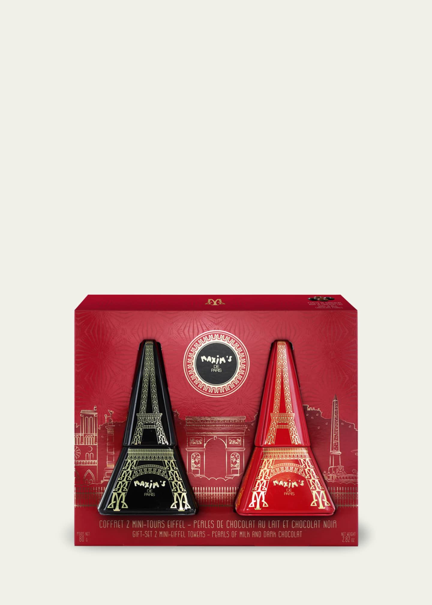 Maxim's de Paris Maxim's 2-Piece Mini Eiffel Tower Tins Gift Box ...