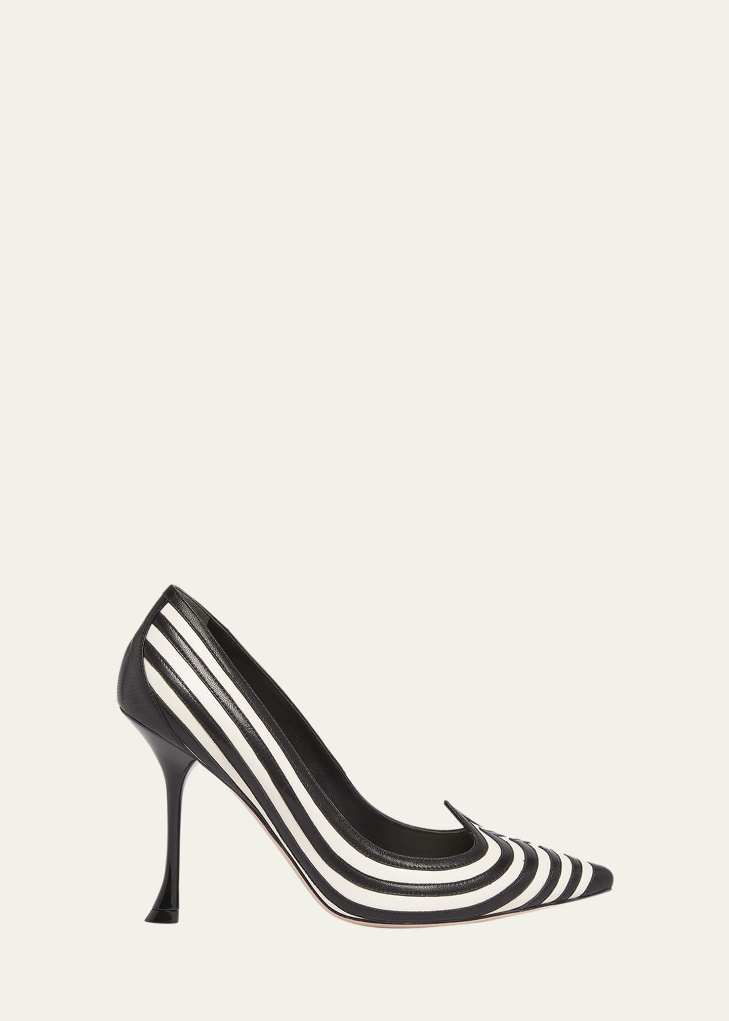 Roger Vivier I Love Vivier Bicolor Stripe Pumps - Bergdorf Goodman