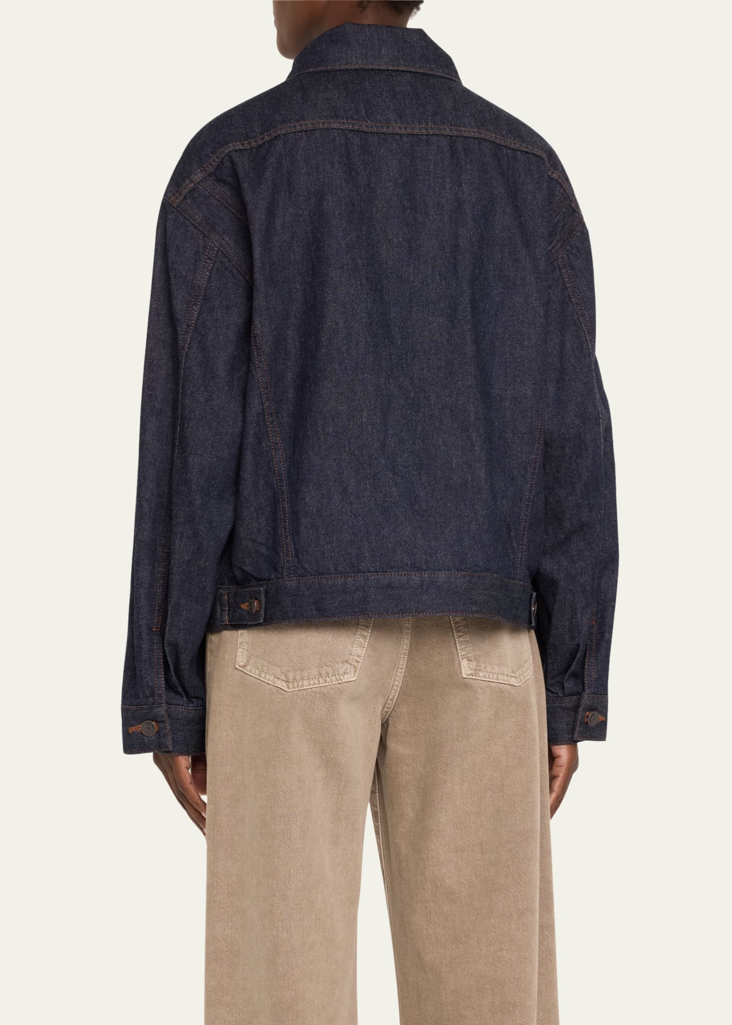 THE ROW Ness Denim Cotton Cashmere Jacket - Bergdorf Goodman