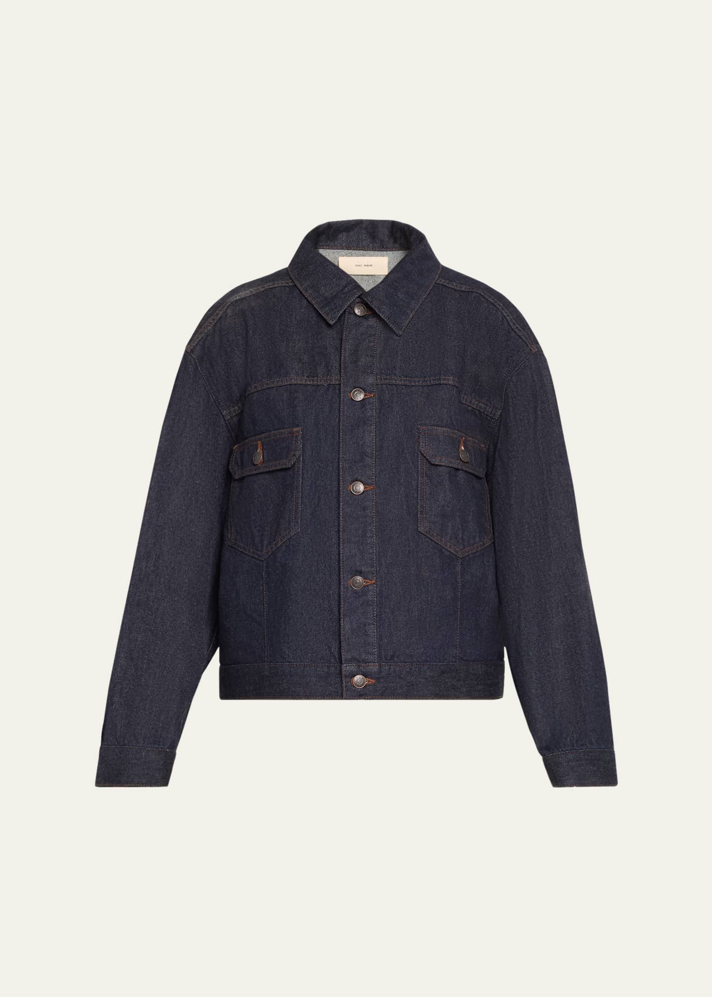 THE ROW Ness Denim Cotton Cashmere Jacket - Bergdorf Goodman