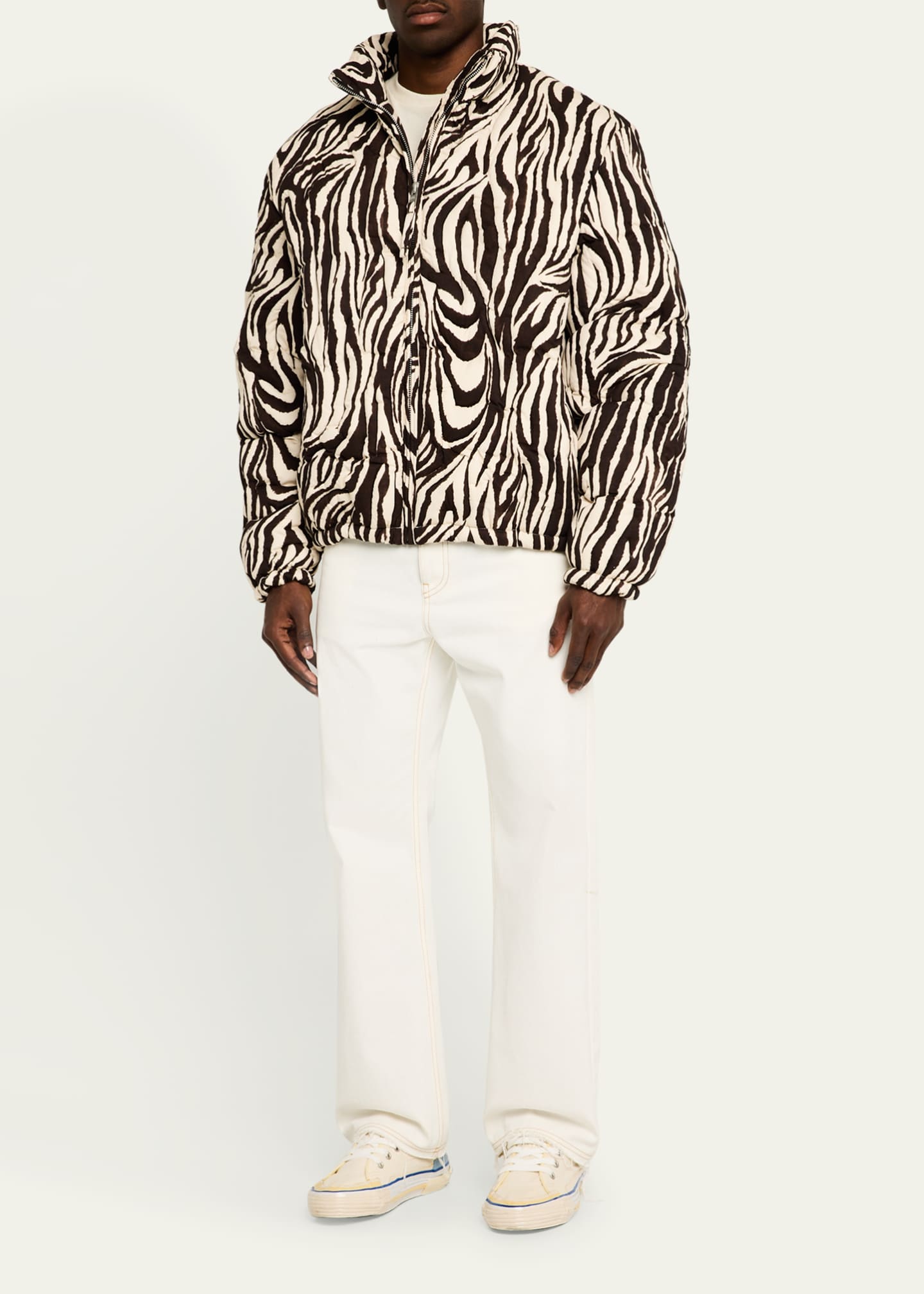 ERL Men's Zebra-Print Quilted Puffer Jacket - Bergdorf Goodman