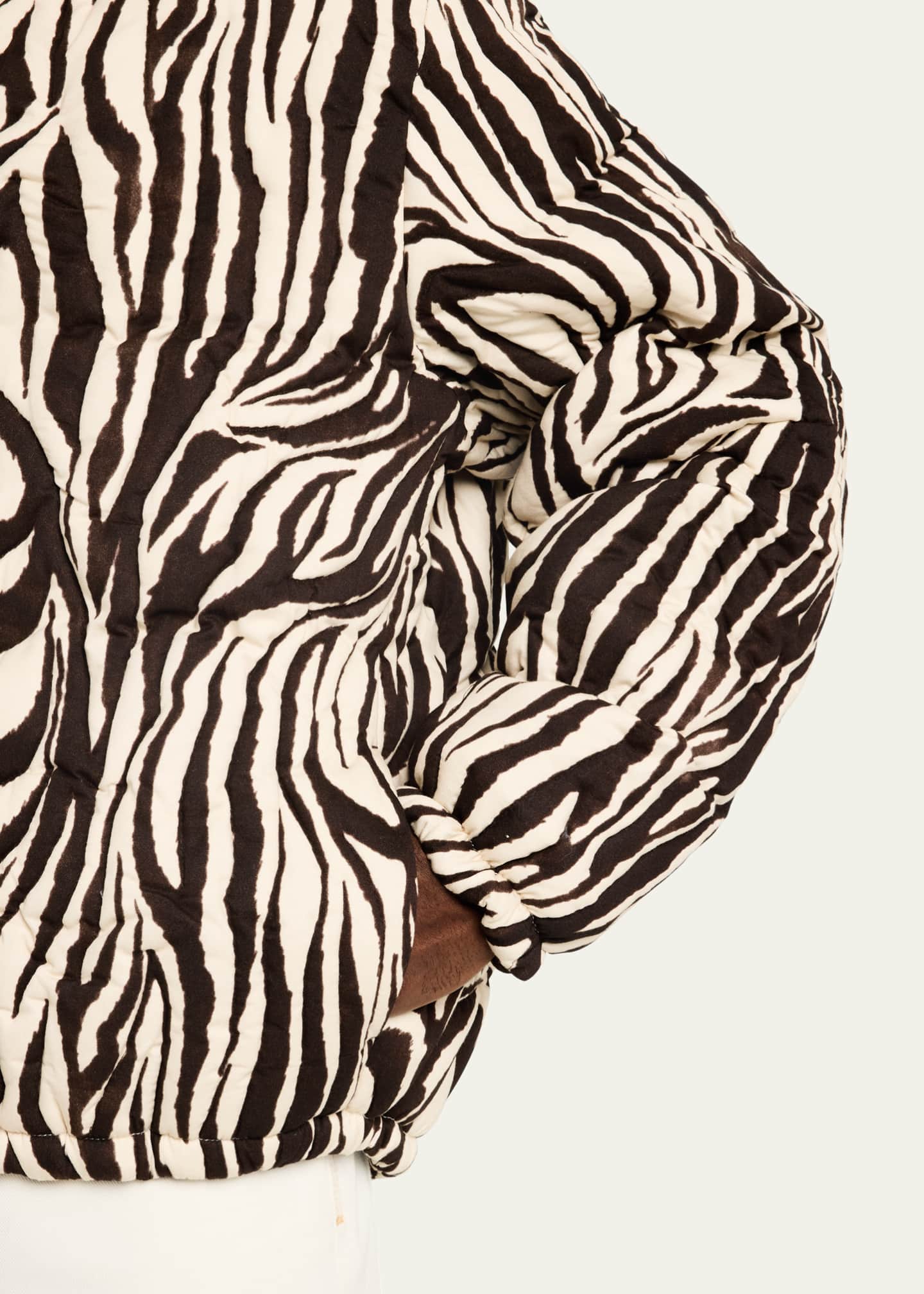 ERL Men's Zebra-Print Quilted Puffer Jacket - Bergdorf Goodman