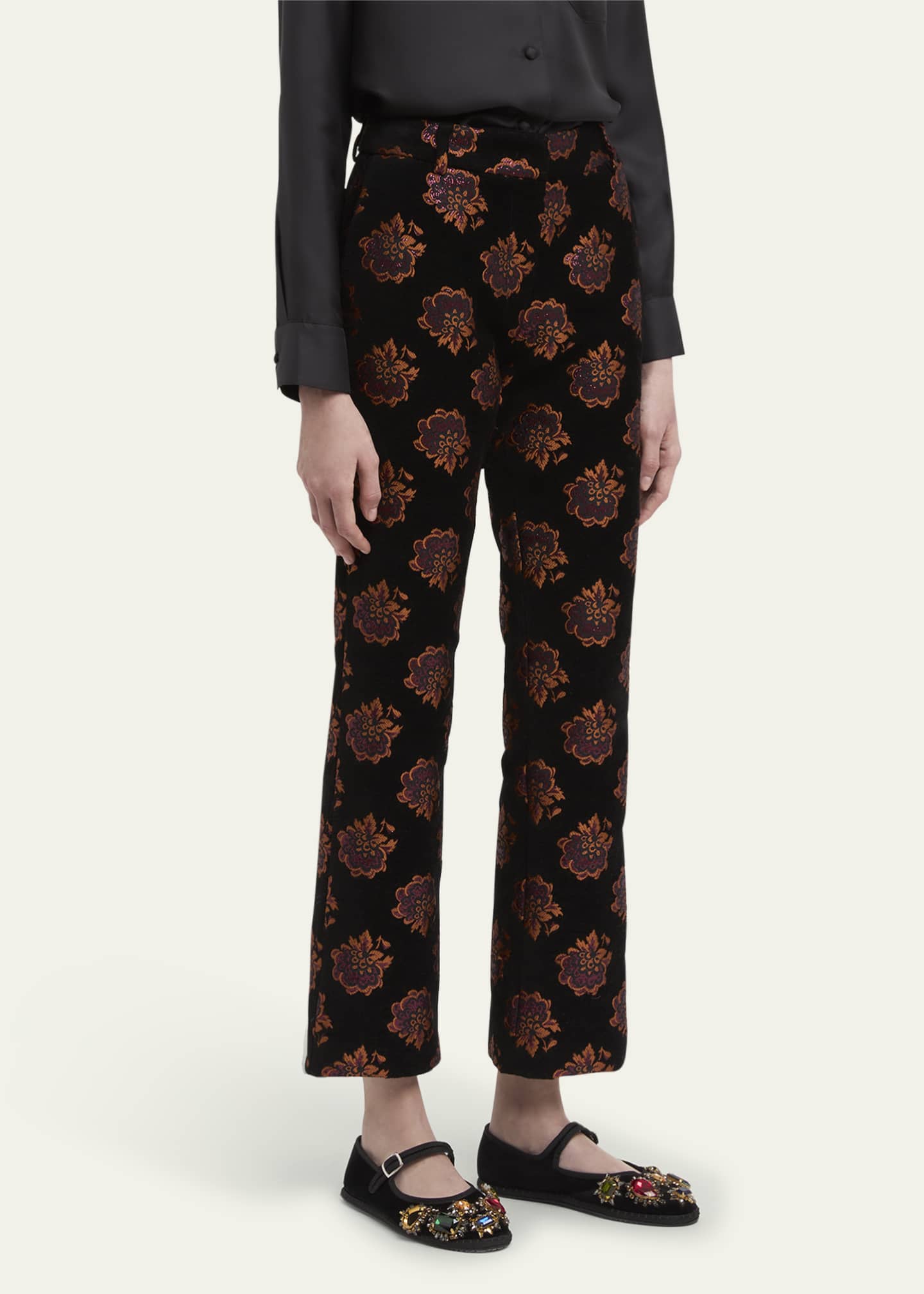La DoubleJ 24/7 Rosette Jacquard Cigarette Pants - Bergdorf Goodman