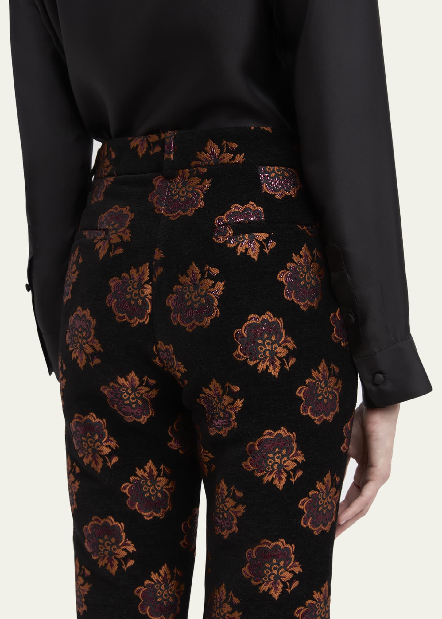 La DoubleJ 24/7 Rosette Jacquard Cigarette Pants - Bergdorf Goodman