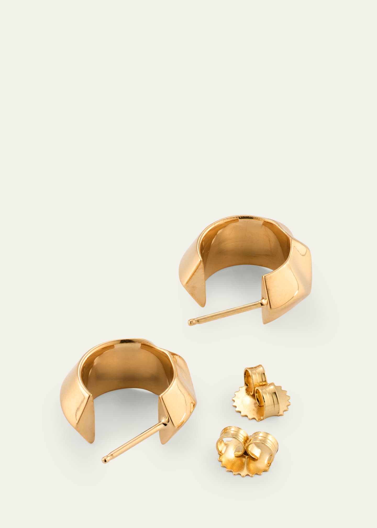 Lizzie Mandler Fine Jewelry 18K Yellow Gold Small Wave Hoop Earrings ...