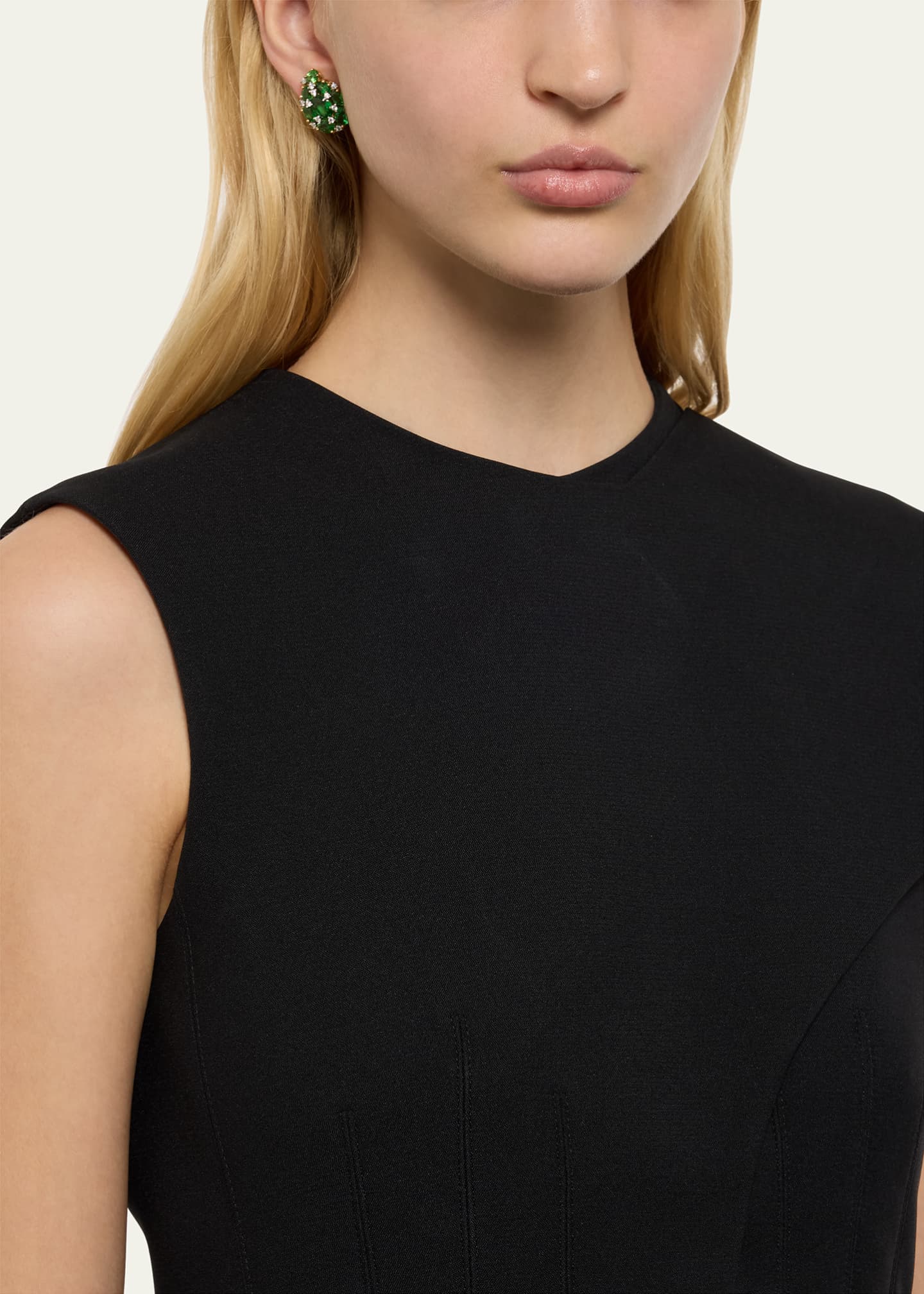 Verdura 18K Yellow Gold Paisley Earrings with Diamonds and Tsavorite ...