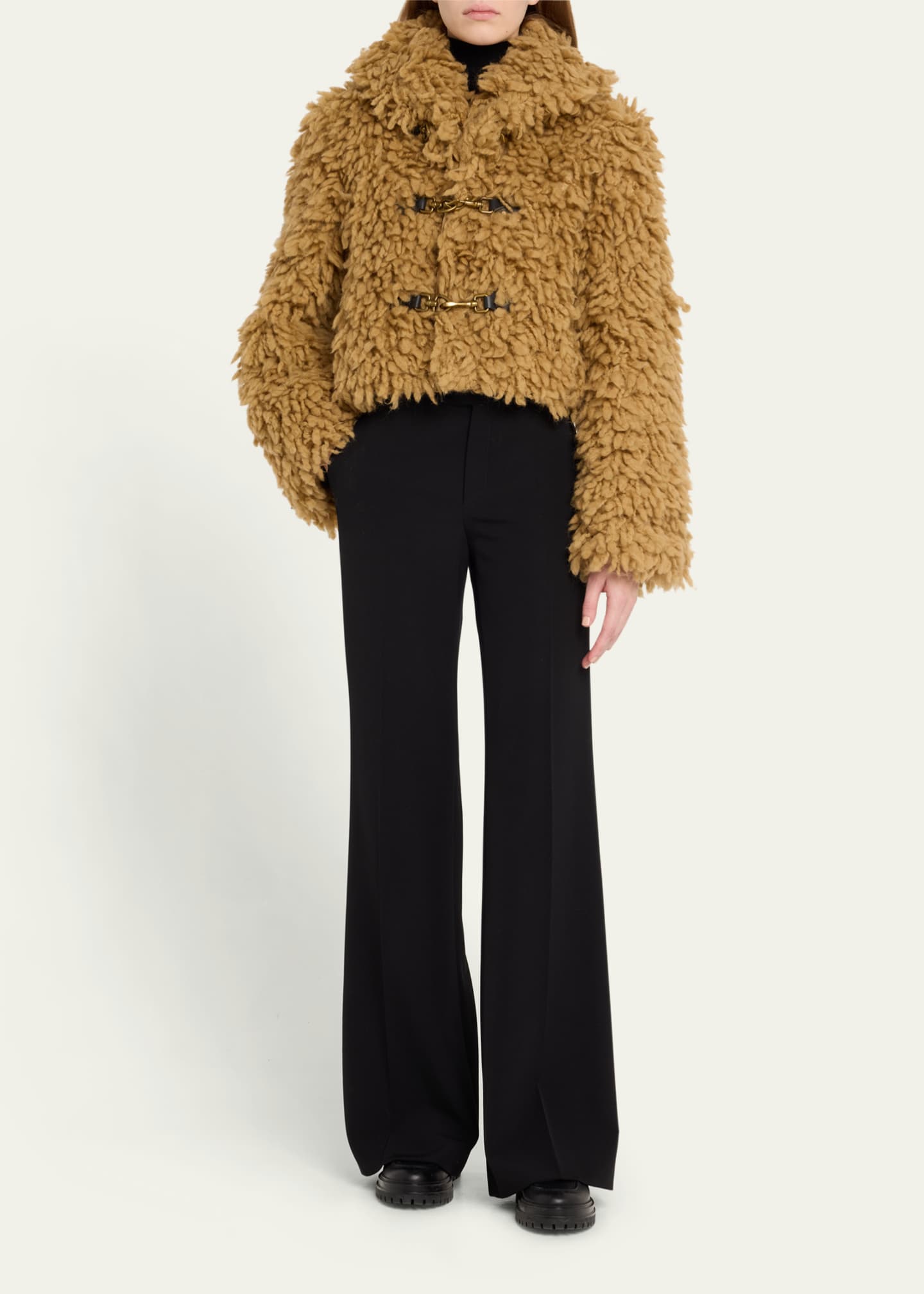 Burberry Short Shearling Fringe Jacket - Bergdorf Goodman