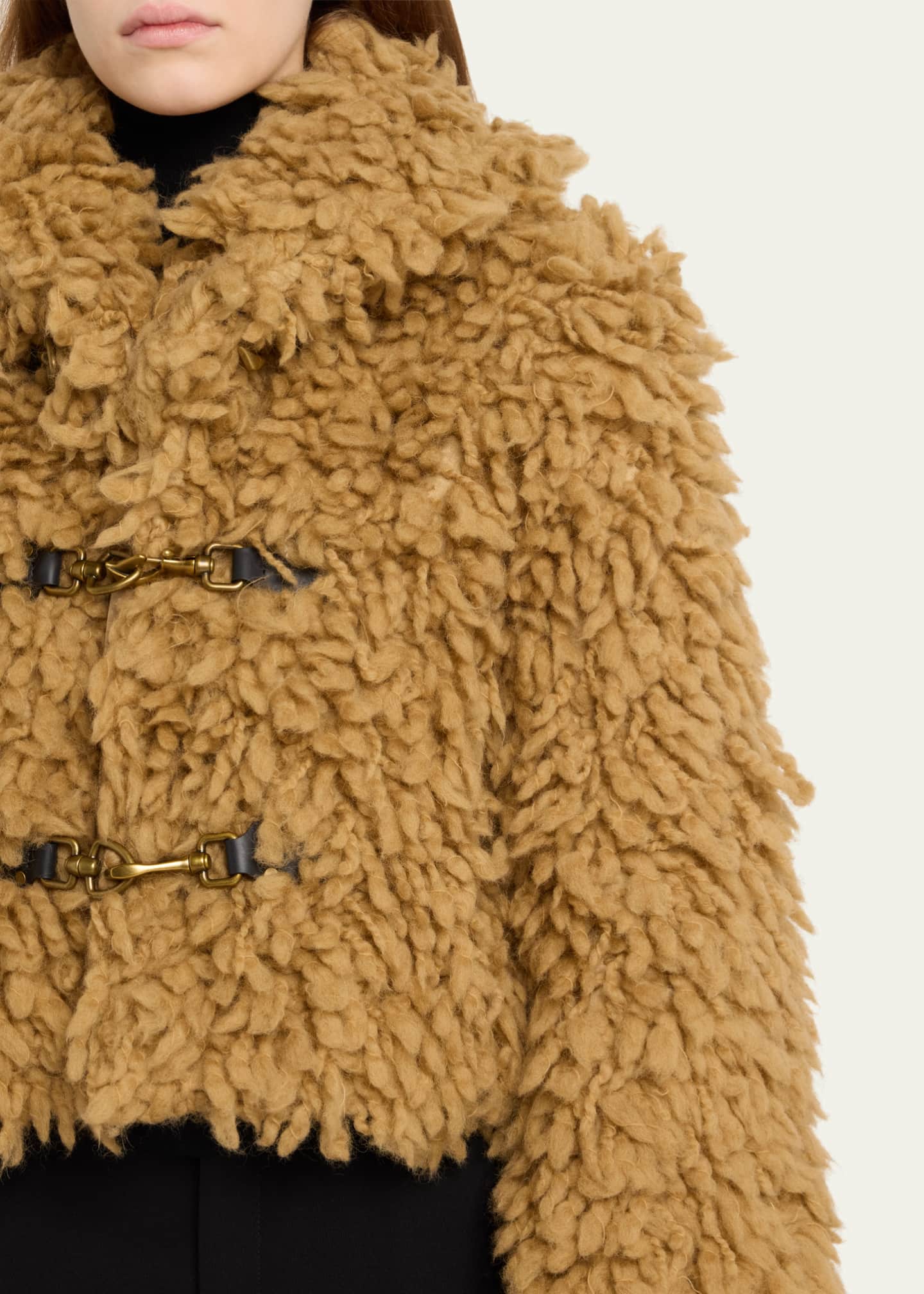 Burberry Short Shearling Fringe Jacket - Bergdorf Goodman
