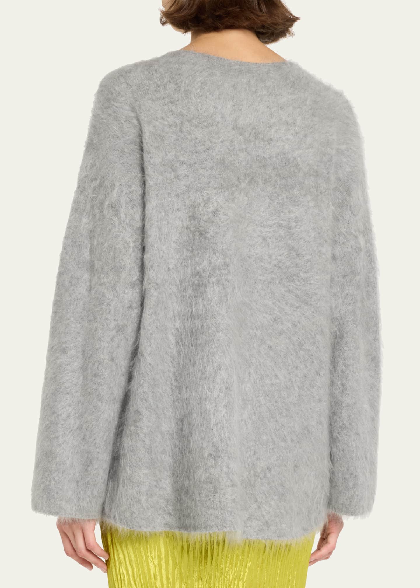Jason Wu Collection Brushed Cashmere Knit Crewneck Sweater - Bergdorf ...